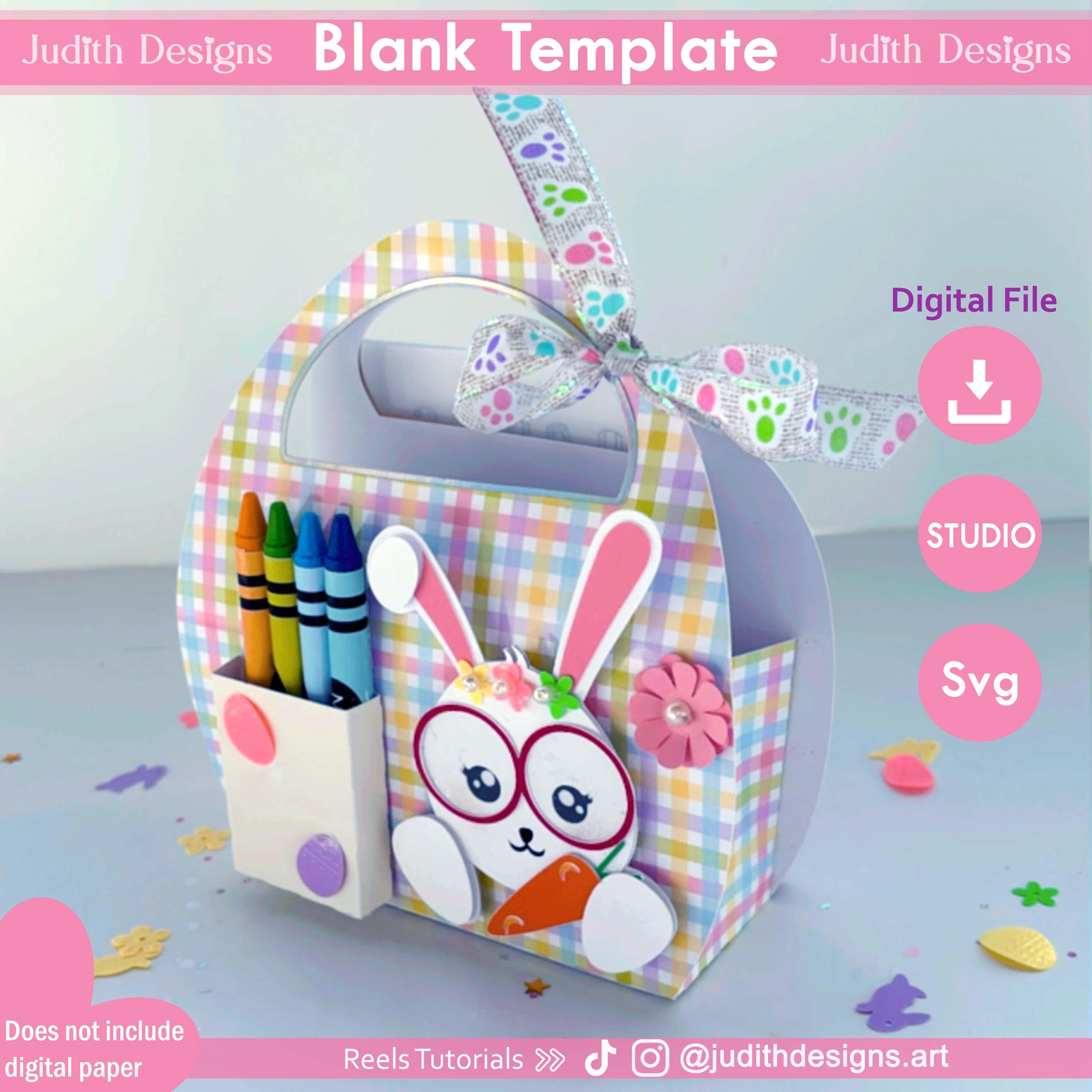 Easter Activity Box Template Svg and Studio, Easter Bag Template for ...