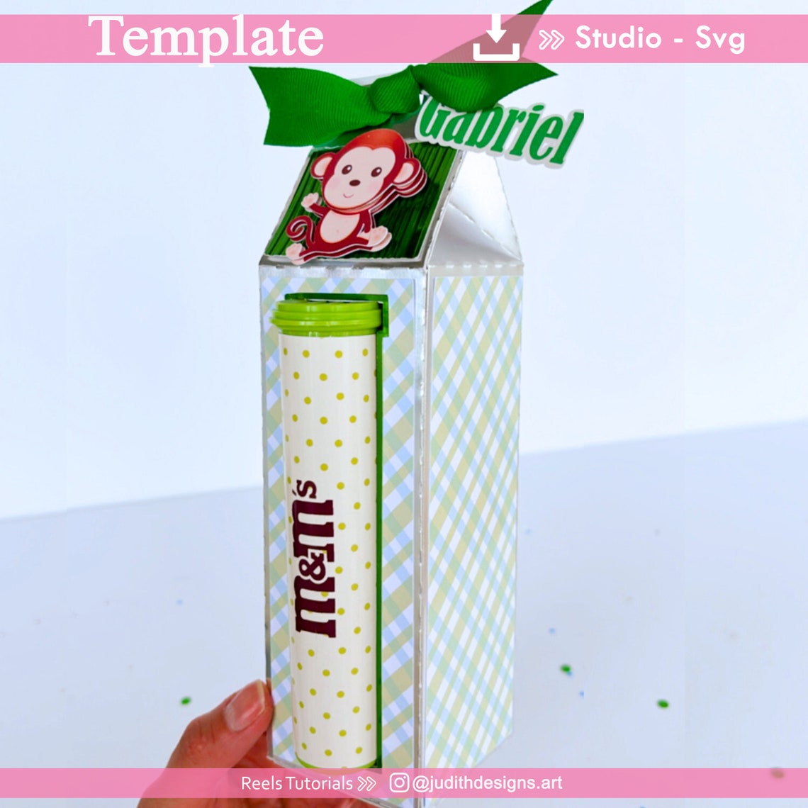 M&M Box Template Svg and Studio, Template MM 1.77 OZ - Etsy