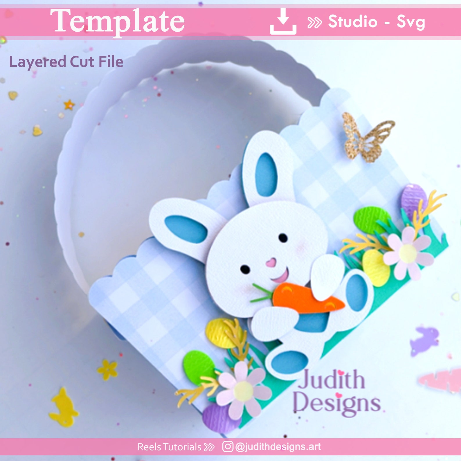 Easter Box Template Svg and Studio, Happy Easter Cutting Template ...