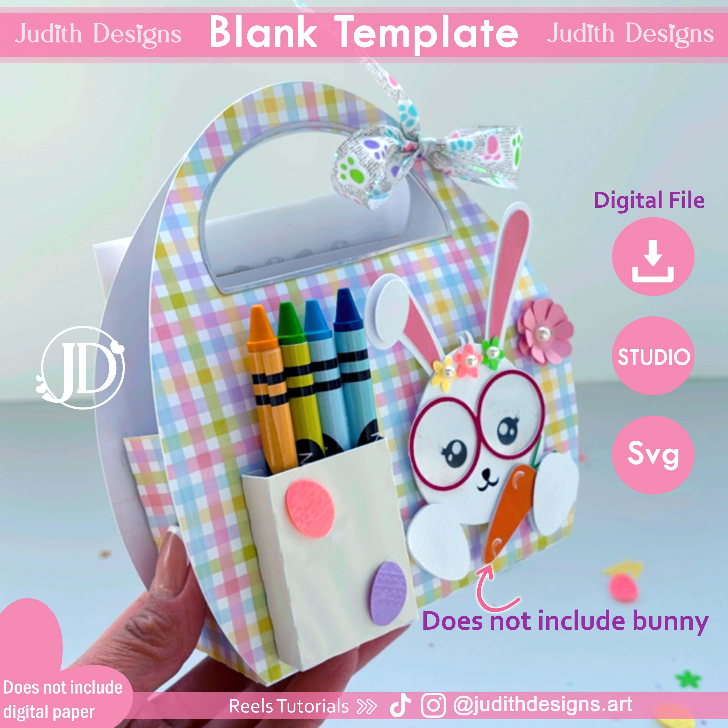 Easter Activity Box Template Svg and Studio, Easter Bag Template for ...
