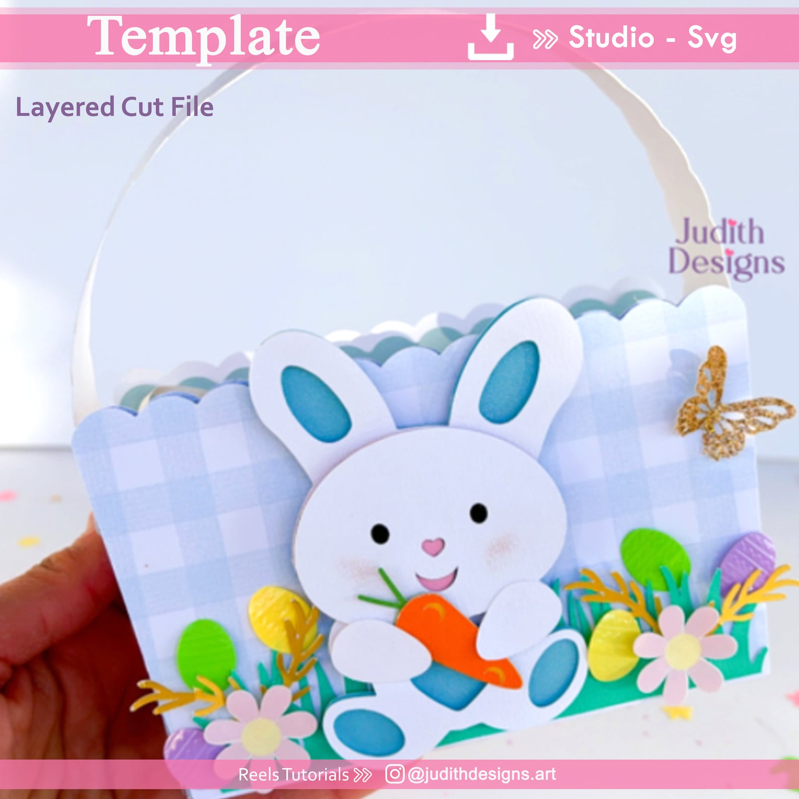 Easter Box Template Svg and Studio, Happy Easter Cutting Template ...