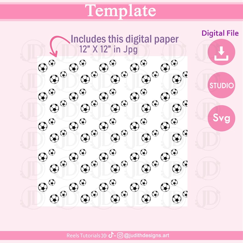 Soccer Cake Topper Svg and Studio, Cutting Template, Layered Cut, Cake ...