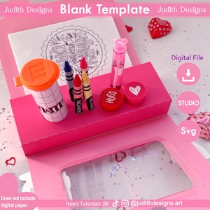 Activity Box Template for Cricut and Silhouette, Blank Template for ...