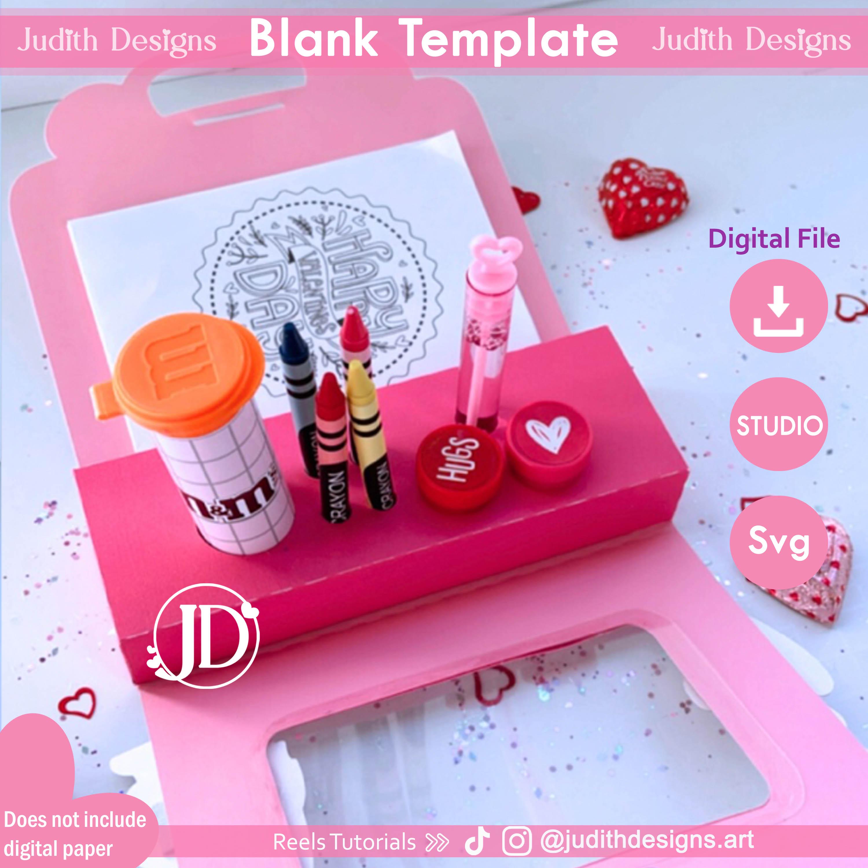 Activity Box Template for Cricut and Silhouette, Blank Template for ...