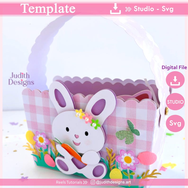 Easter Box Template Svg and Studio, Happy Easter Cutting Template ...