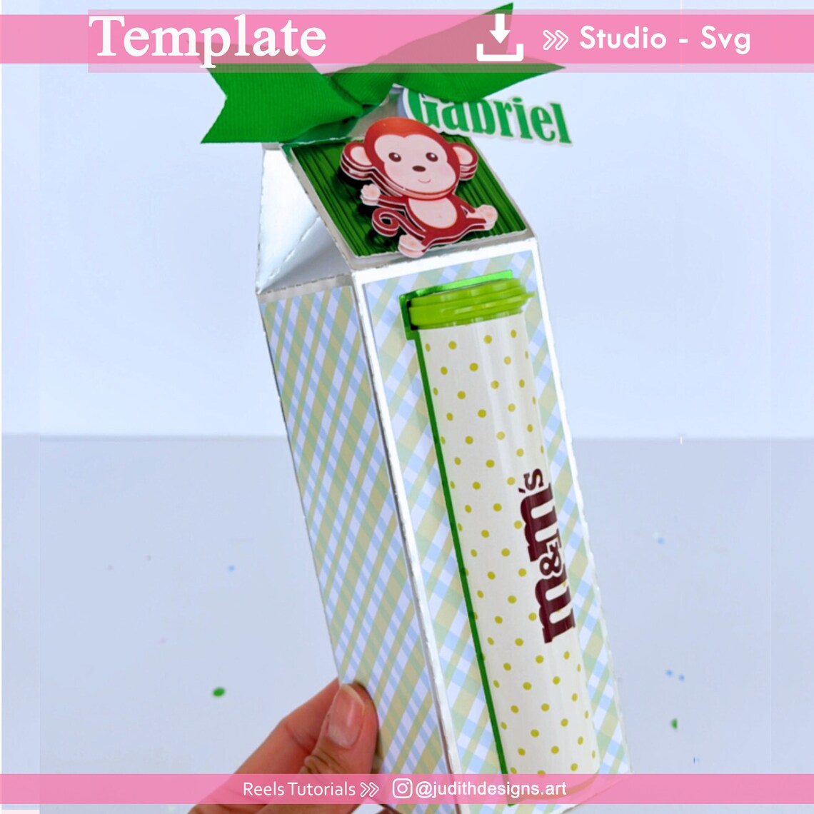 M&M Box Template Svg and Studio, Template MM 1.77 OZ - Etsy