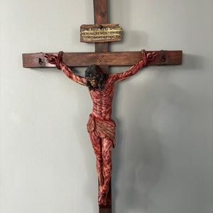 The Passion of Christ, Realistic, Crucifix, Wood, Jesus, Catholic Art ...