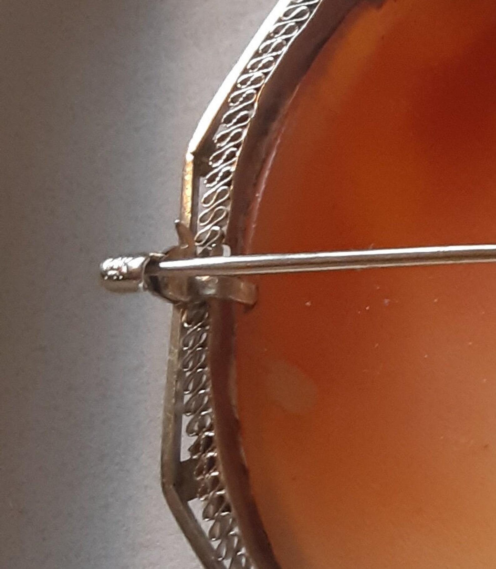 Price Reduced! Antique Shell Cameo With 14 Ct Gold Filagree Setting and ...