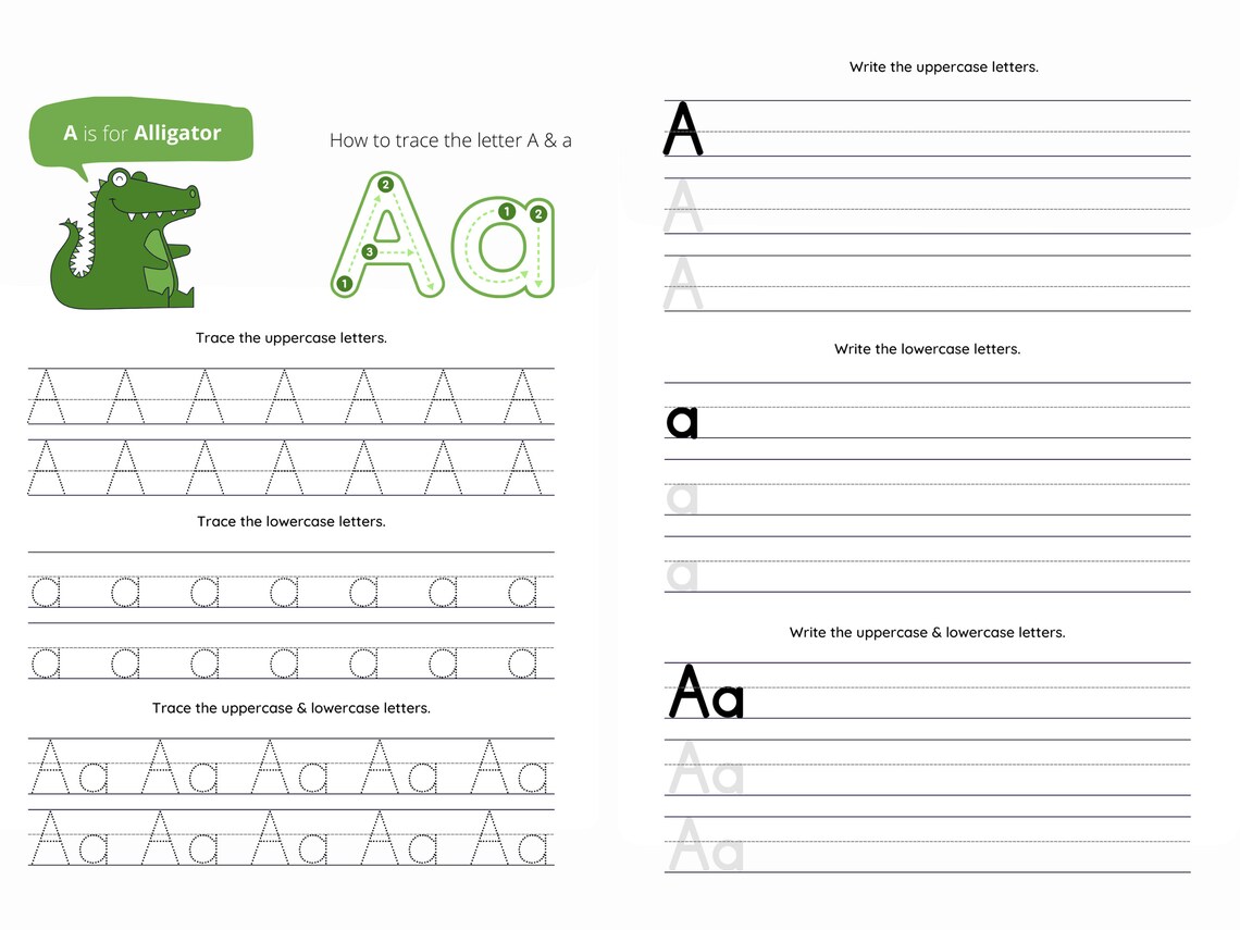 Printable Activity Worksheets Toddler Preschool Handwriting and Phonics ...