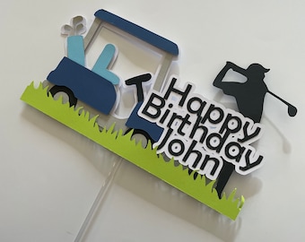 Golf Cart Cake Topper diecast Golf Cart Cake Decoration, Golf Cart ...