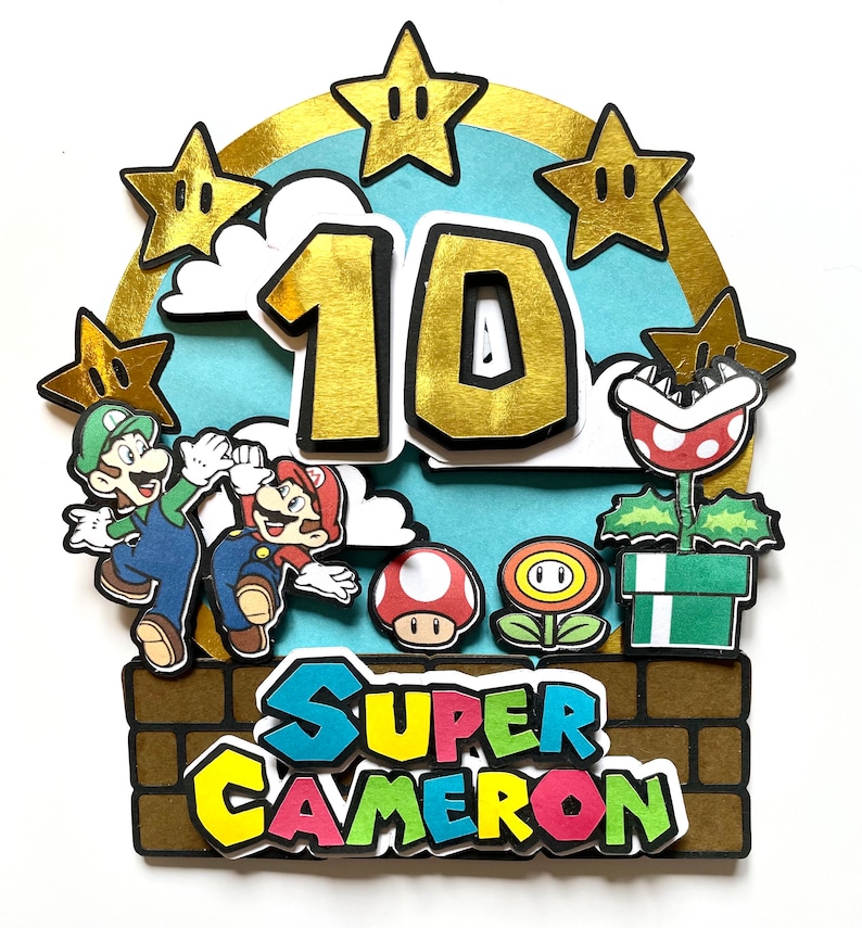 Mario Cake Topper - Etsy