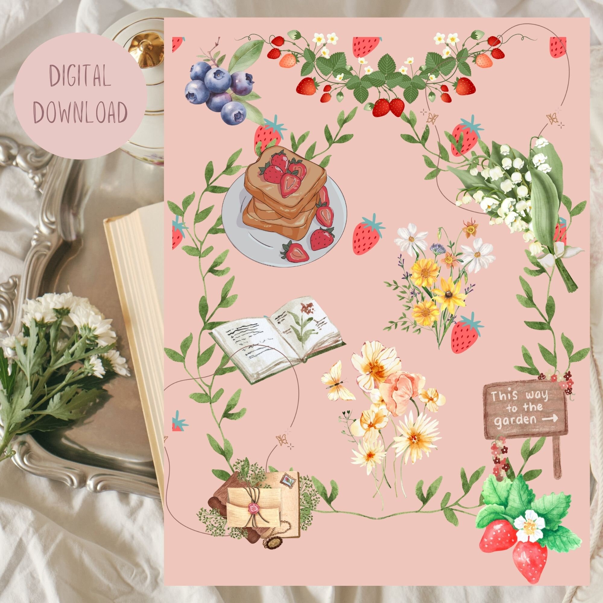 Fairycore Aesthetic Wall Collage Kit 6 Physical Prints Spritual Poster ...