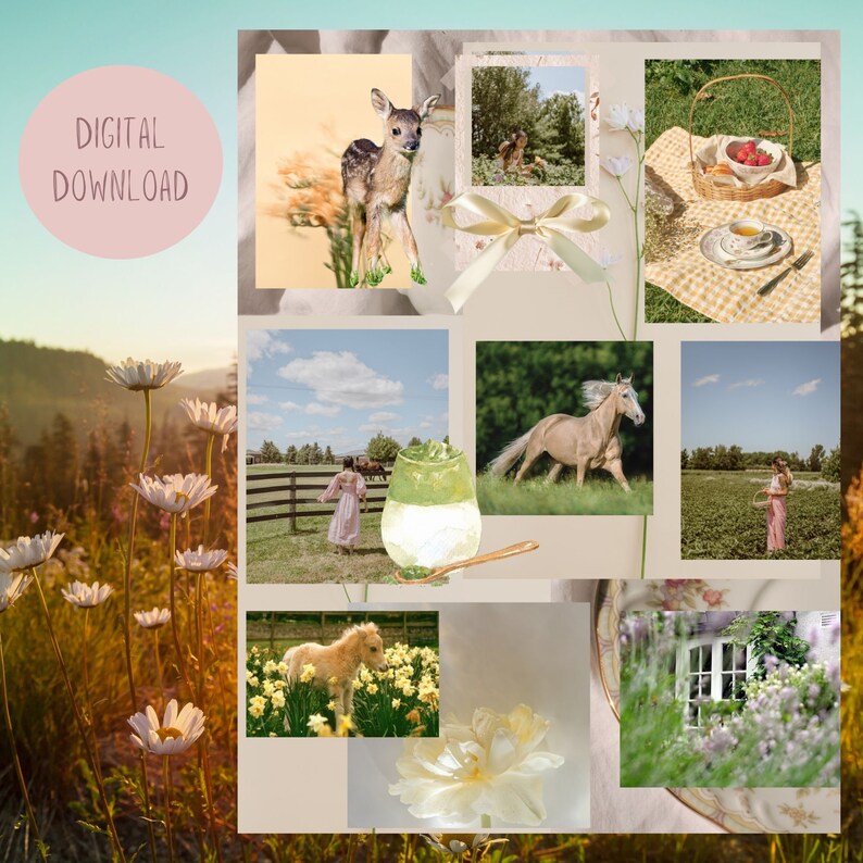 Fairycore Aesthetic Wall Collage Kit 6 Physical Prints Spritual Poster ...