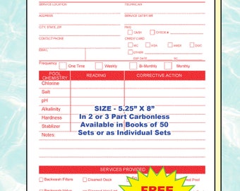 Swimming Pool Service Work Order Invoice, Pool Maintenance, Pool ...