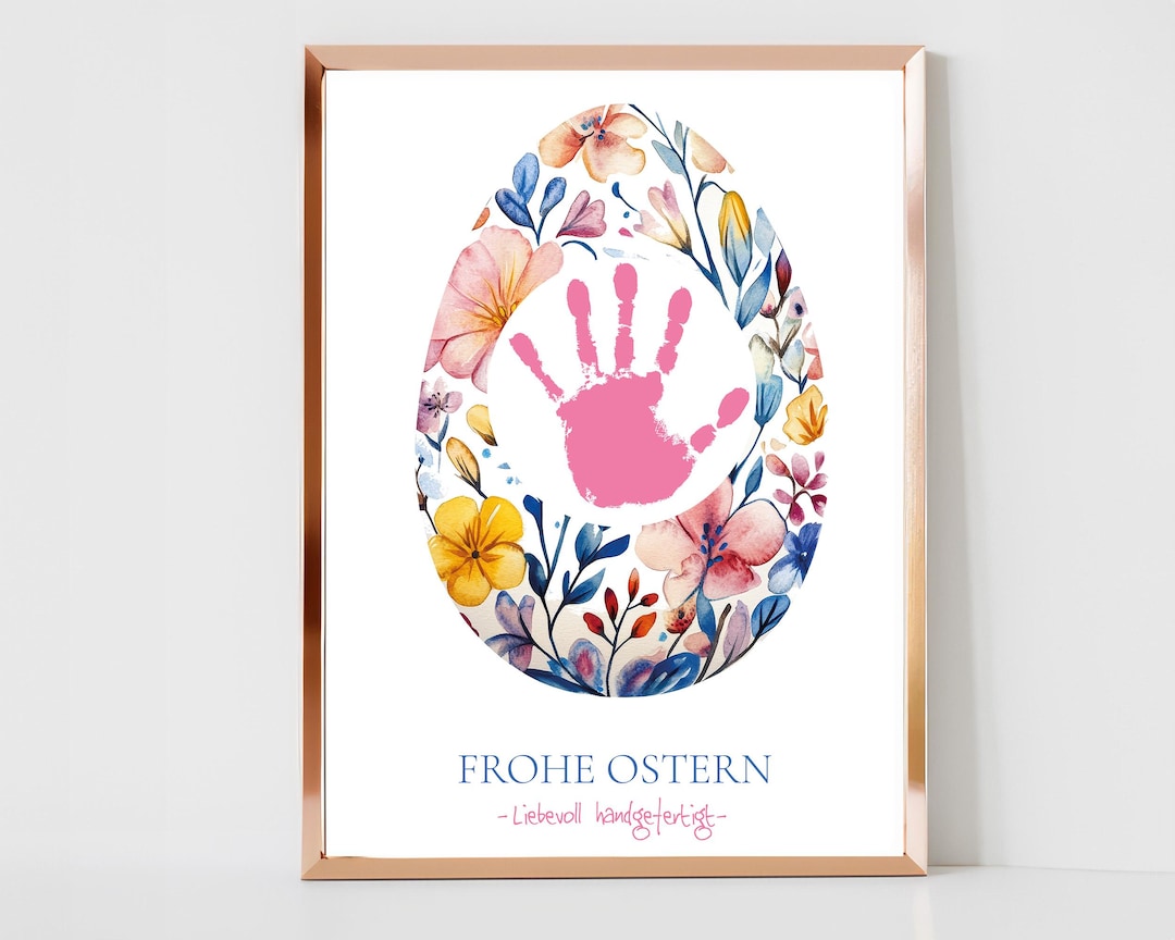 Happy Easter Printable | Easter Egg | Handprint Keepsake for Children ...