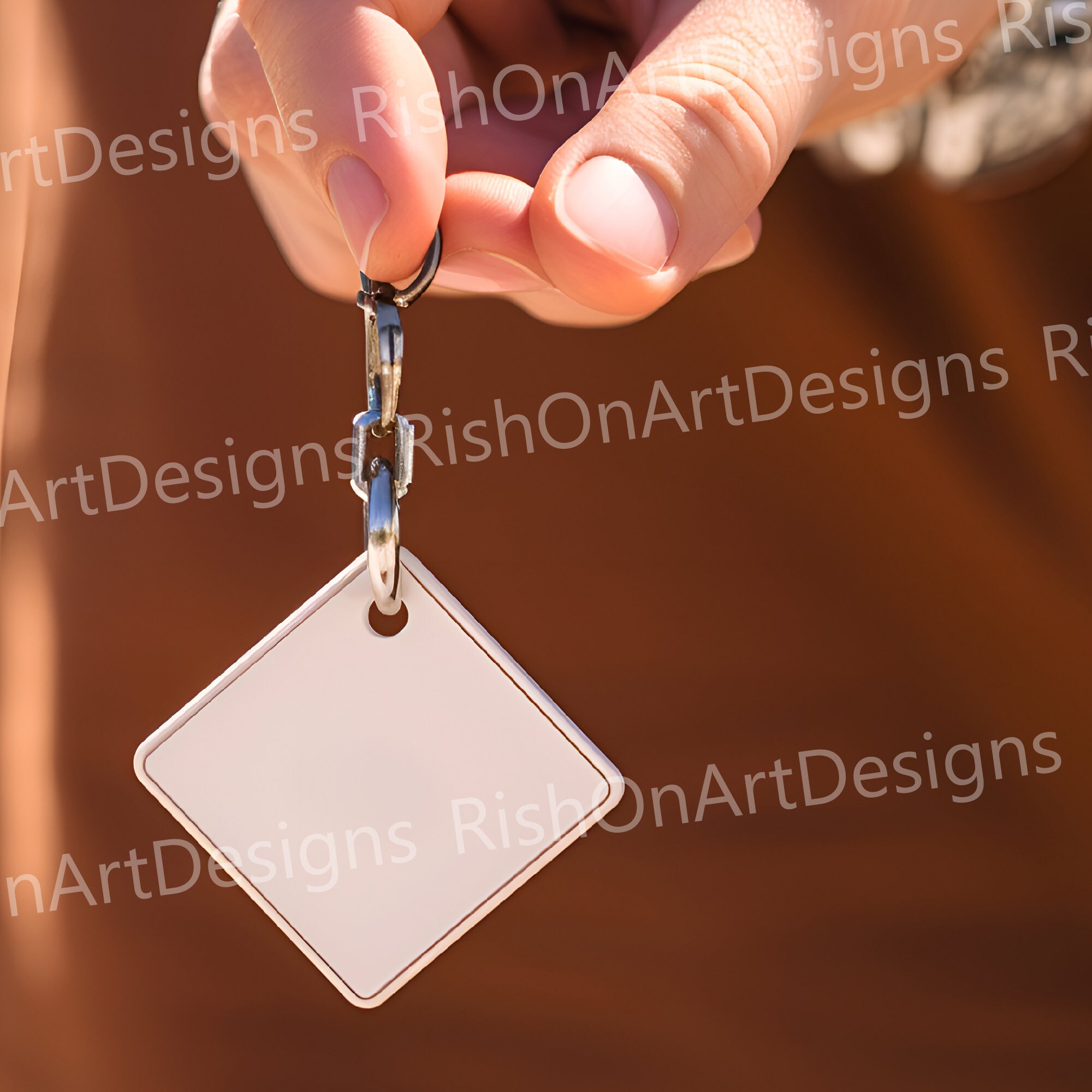 Dye Sublimation Keychain Mockup, Keys Mockup, Tag Mockup, Key Rectangle ...