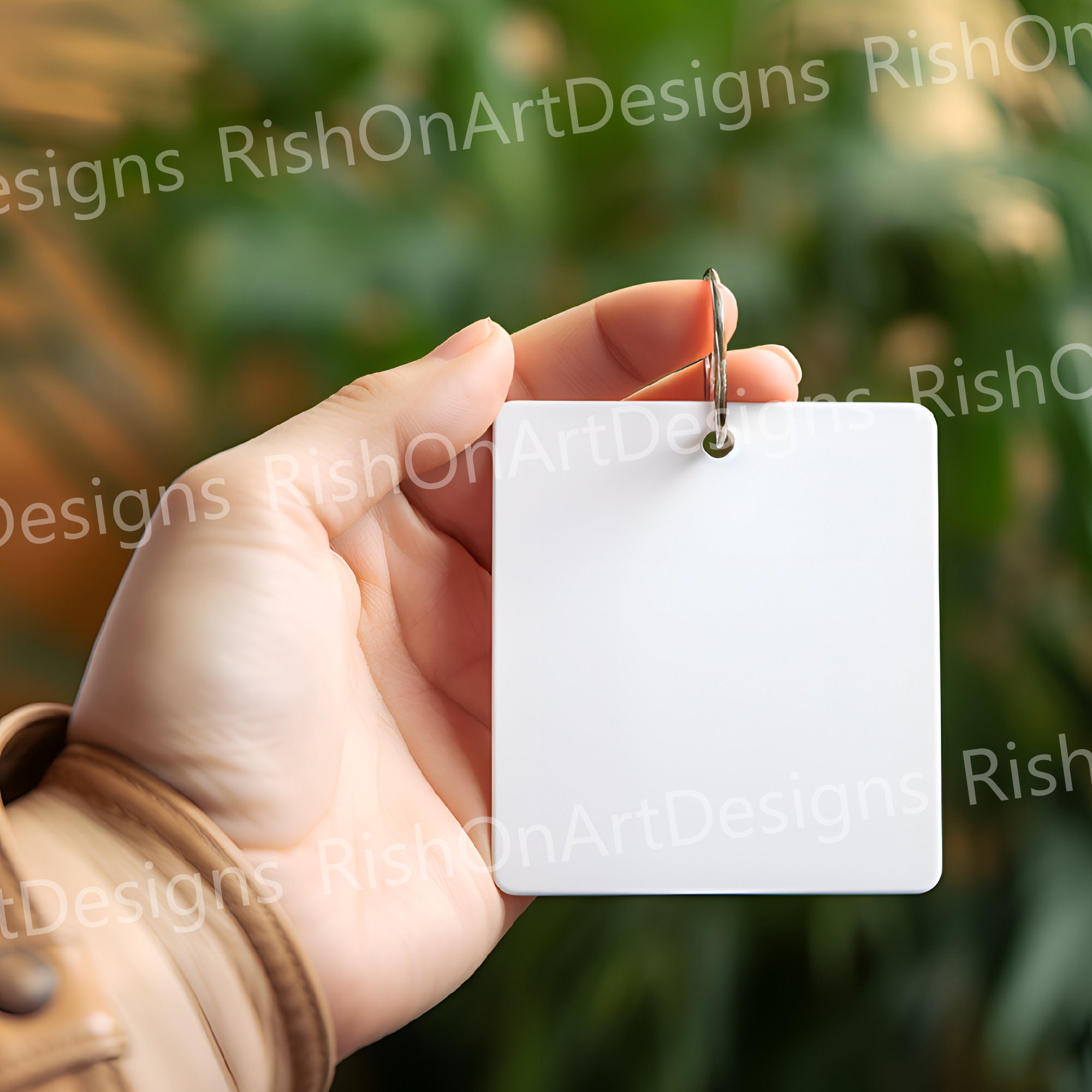 Dye Sublimation Keychain Mockup, Keys Mockup, Tag Mockup, Key Rectangle ...