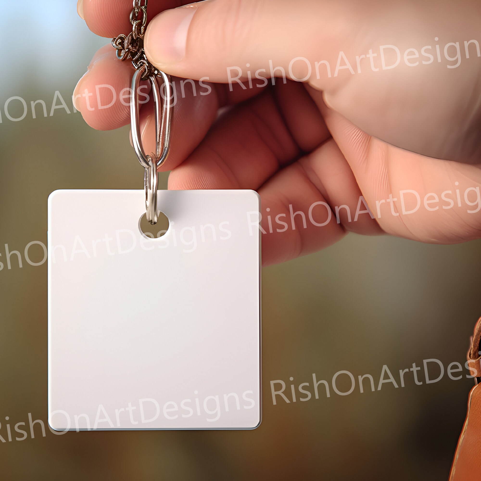 Dye Sublimation Keychain Mockup, Keys Mockup, Tag Mockup, Key Rectangle ...