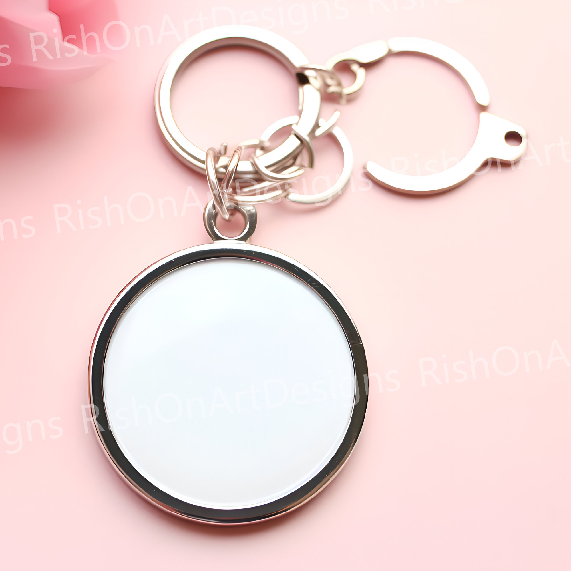 Dye Sublimation Keychain Mockup, Keys Mockup, Tag Mockup, Key Rectangle ...