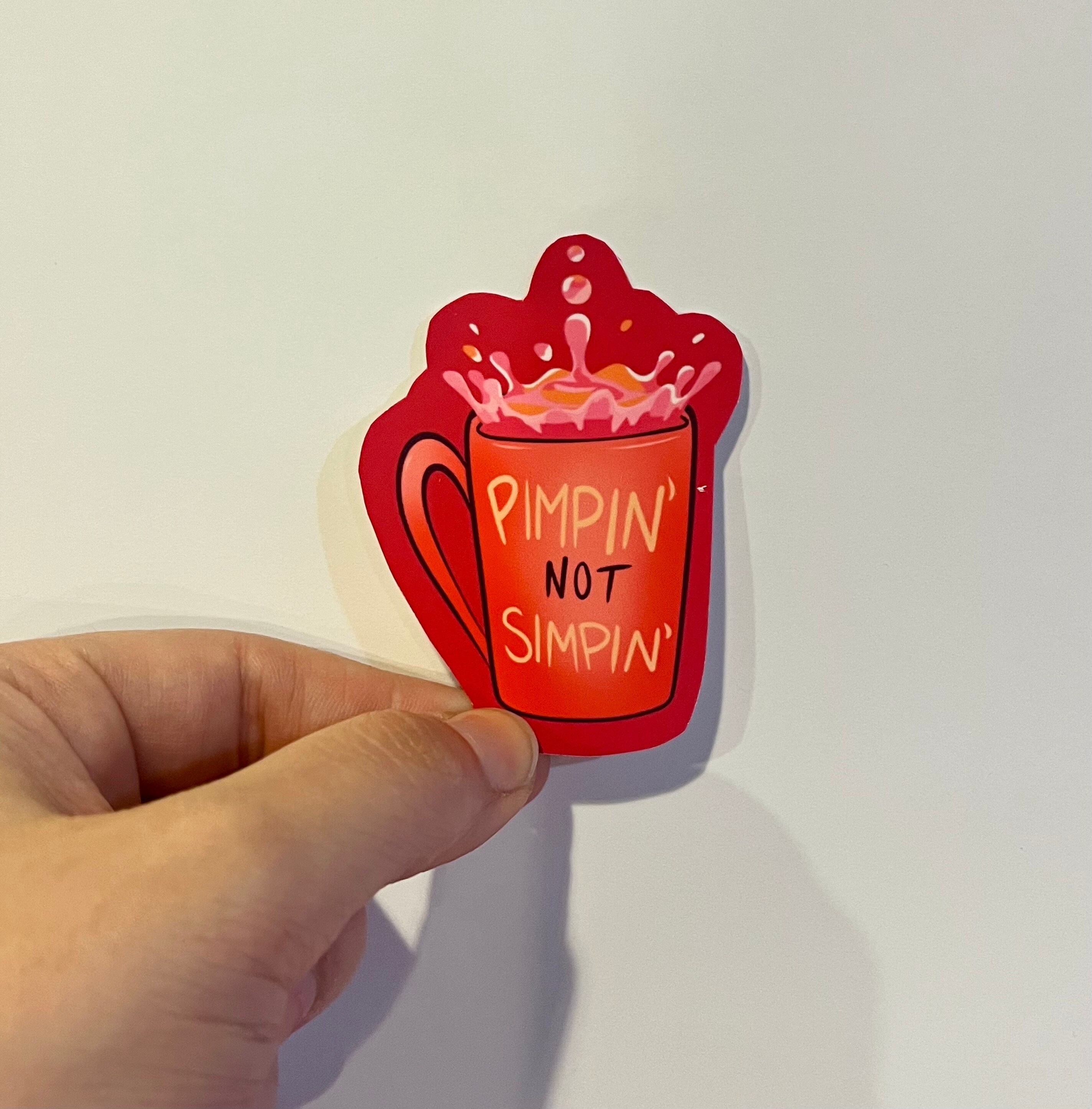 Hazbin Hotel Mug Stickers Fanart Vinyl Water Resistant Alastor Husk Vox ...