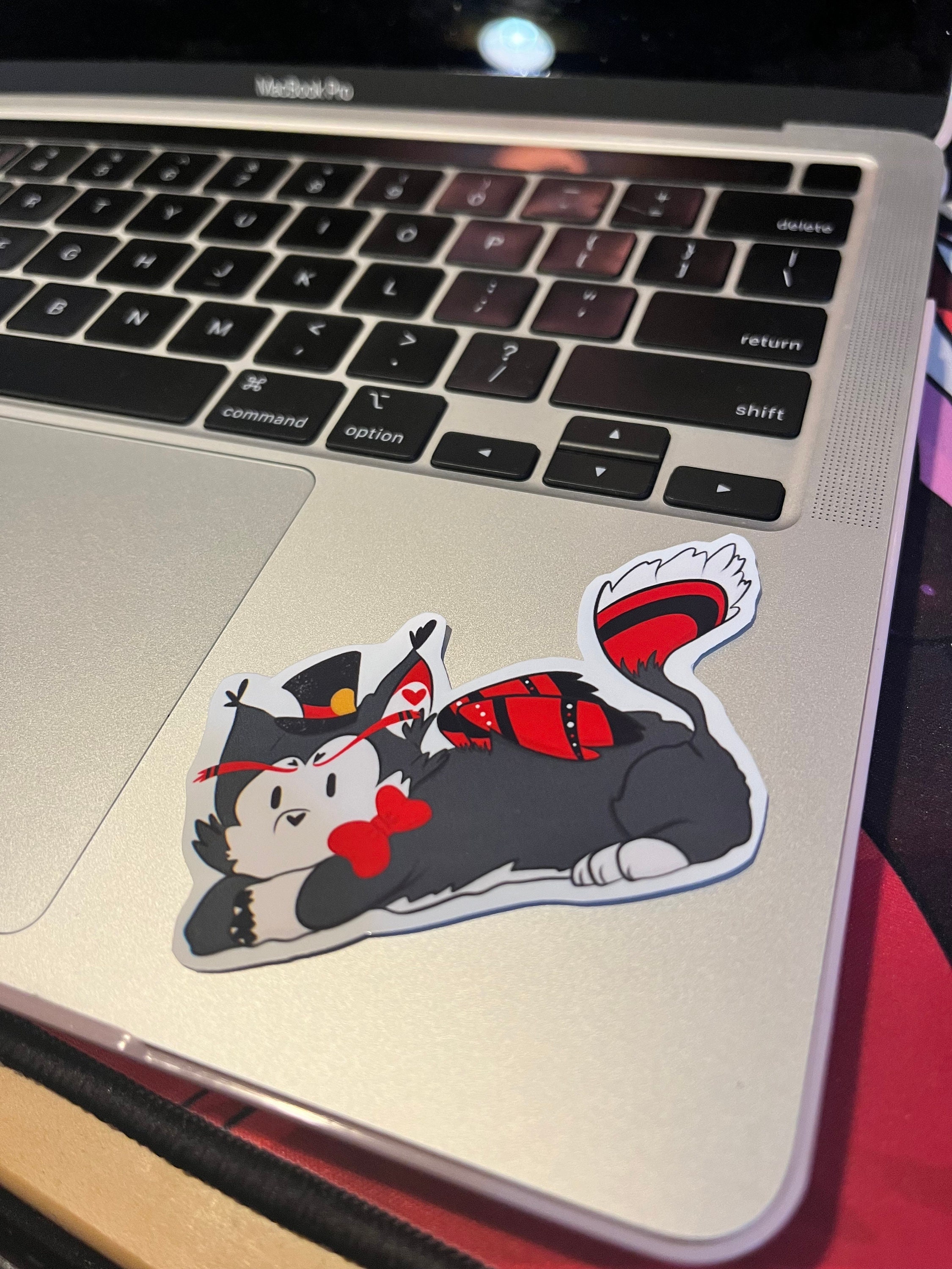 Husk Hazbin Hotel Vinyl Sticker Waterproof No Mess Glossy White Digital ...