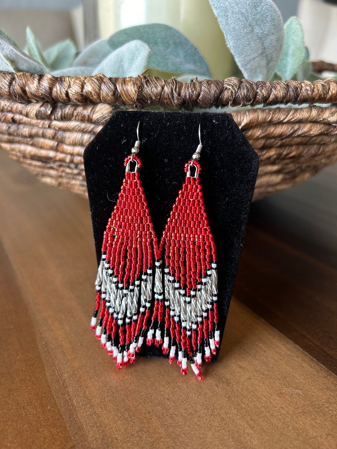 Large School Spirit/team Spirit Beaded Earrings - Etsy