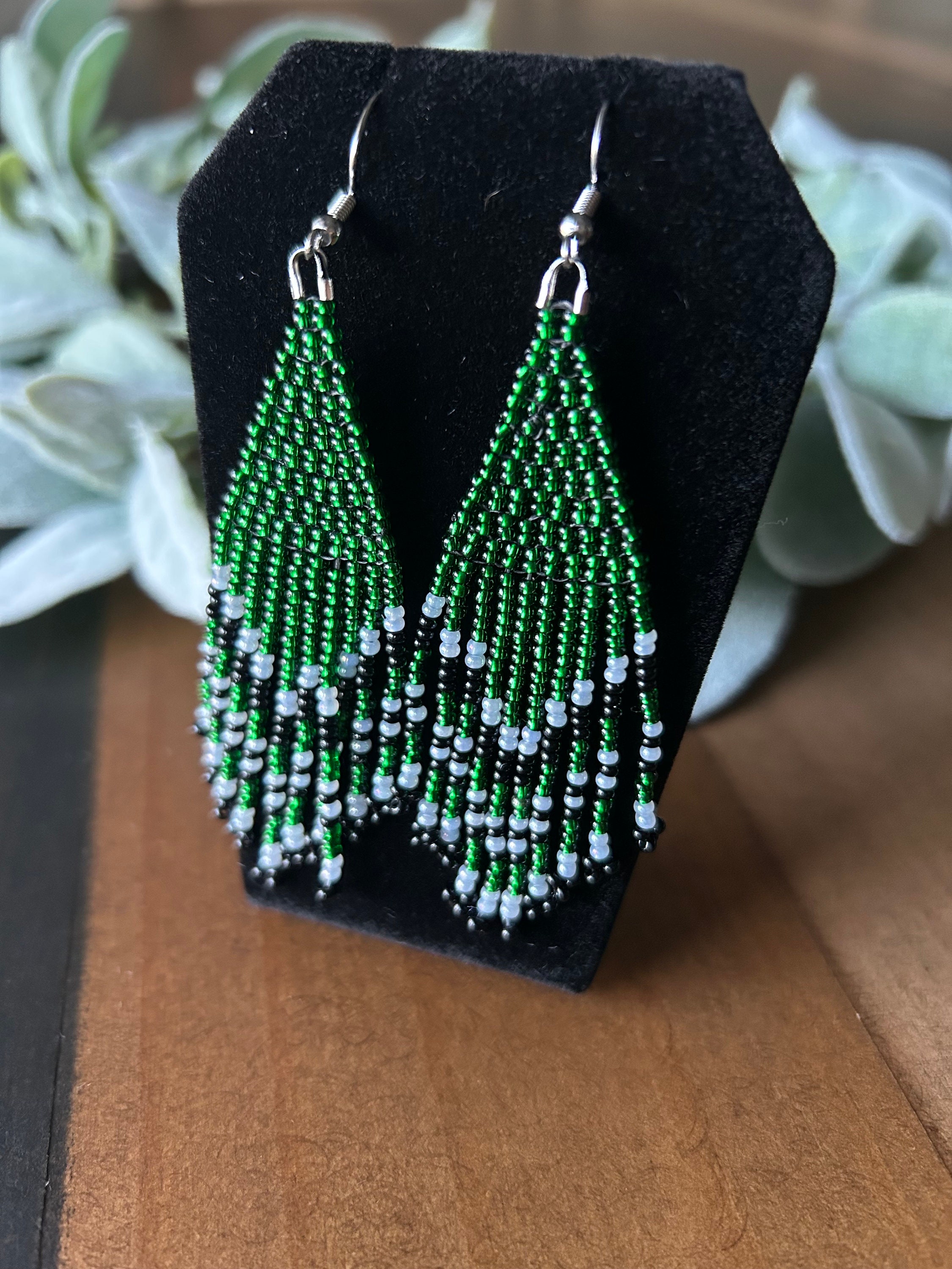 Large School Spirit/team Spirit Beaded Earrings - Etsy