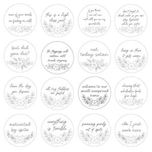 105 Hand Embroidery Quote Patterns Printable Designs - Etsy