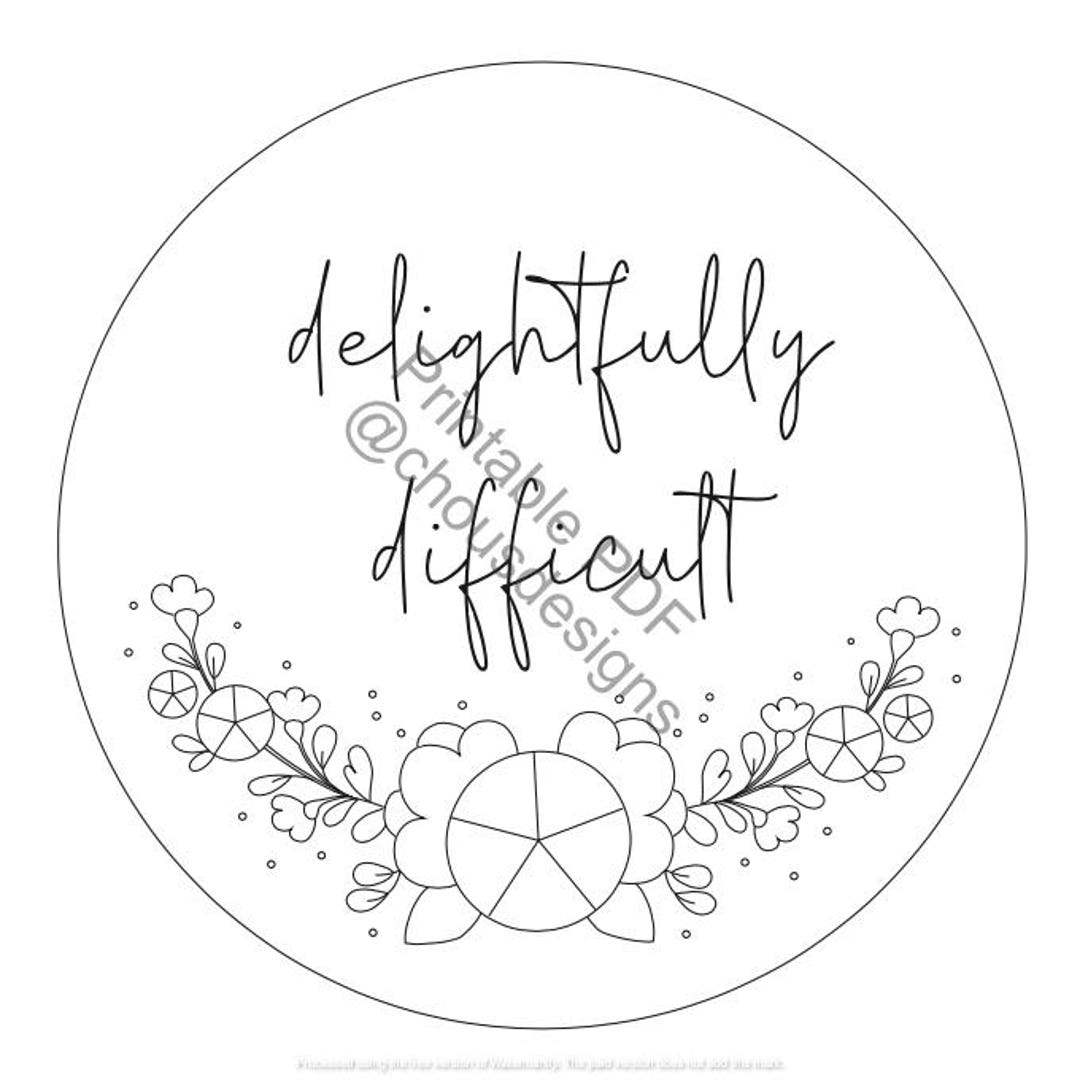 Delightfully Difficult - PDF Pattern Printable - Etsy