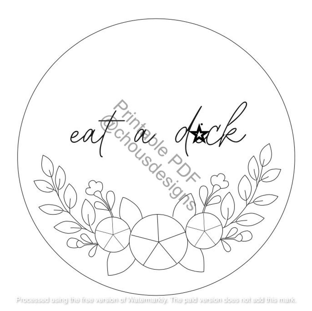Eat a D*ck - PDF Pattern Printable - Etsy