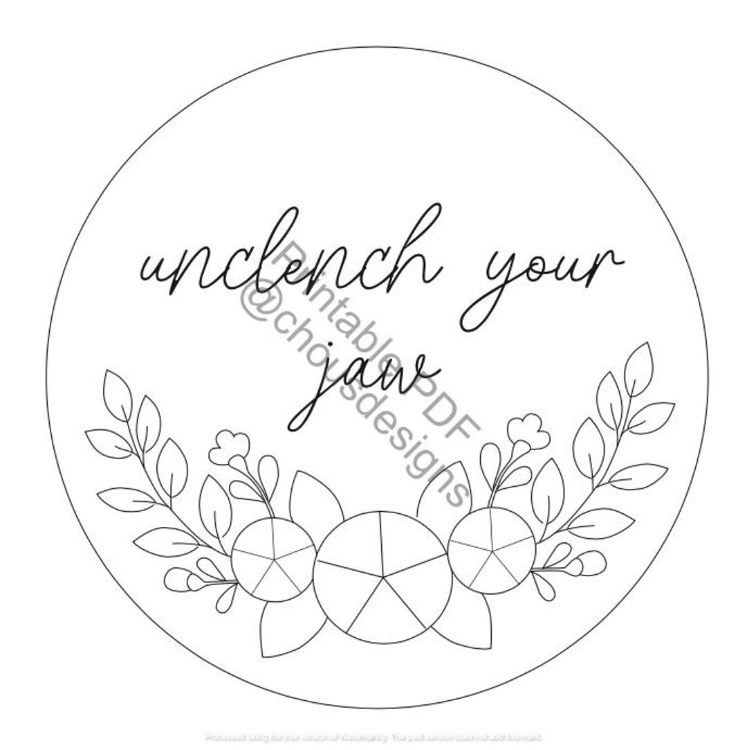 Unclench Your Jaw - PDF Pattern Printable - Etsy