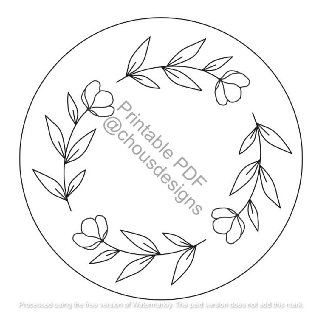 Flower Wreath - PDF Pattern Printable - Etsy Canada