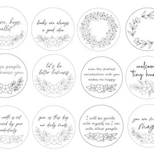 105 Hand Embroidery Quote Patterns Printable Designs - Etsy