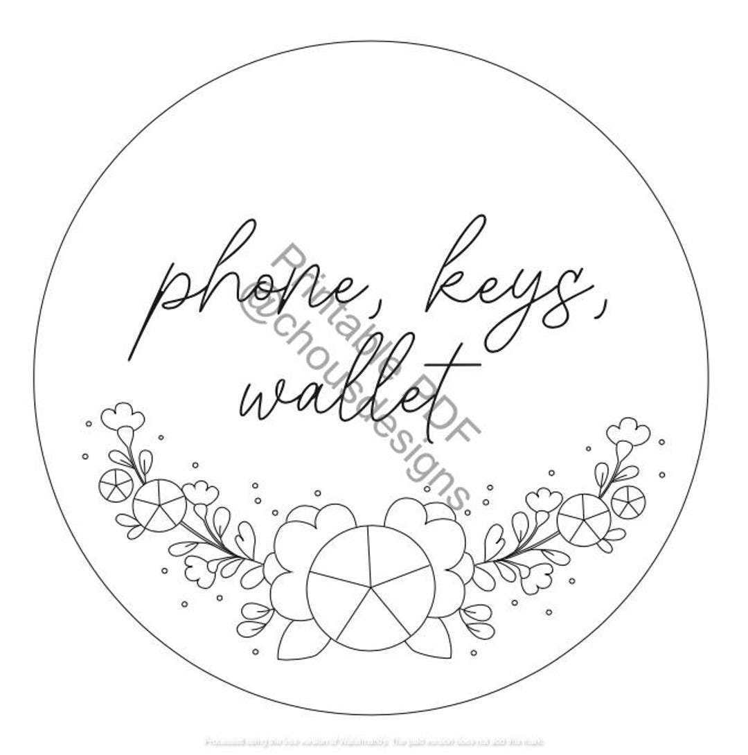 Phone, Keys, Wallet - PDF Pattern Printable - Etsy