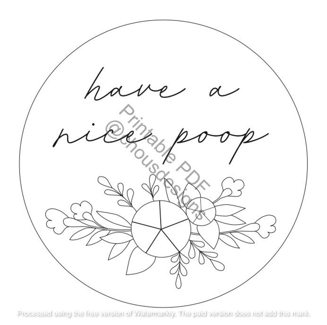 Have a Nice Poop - PDF Pattern Printable - Etsy
