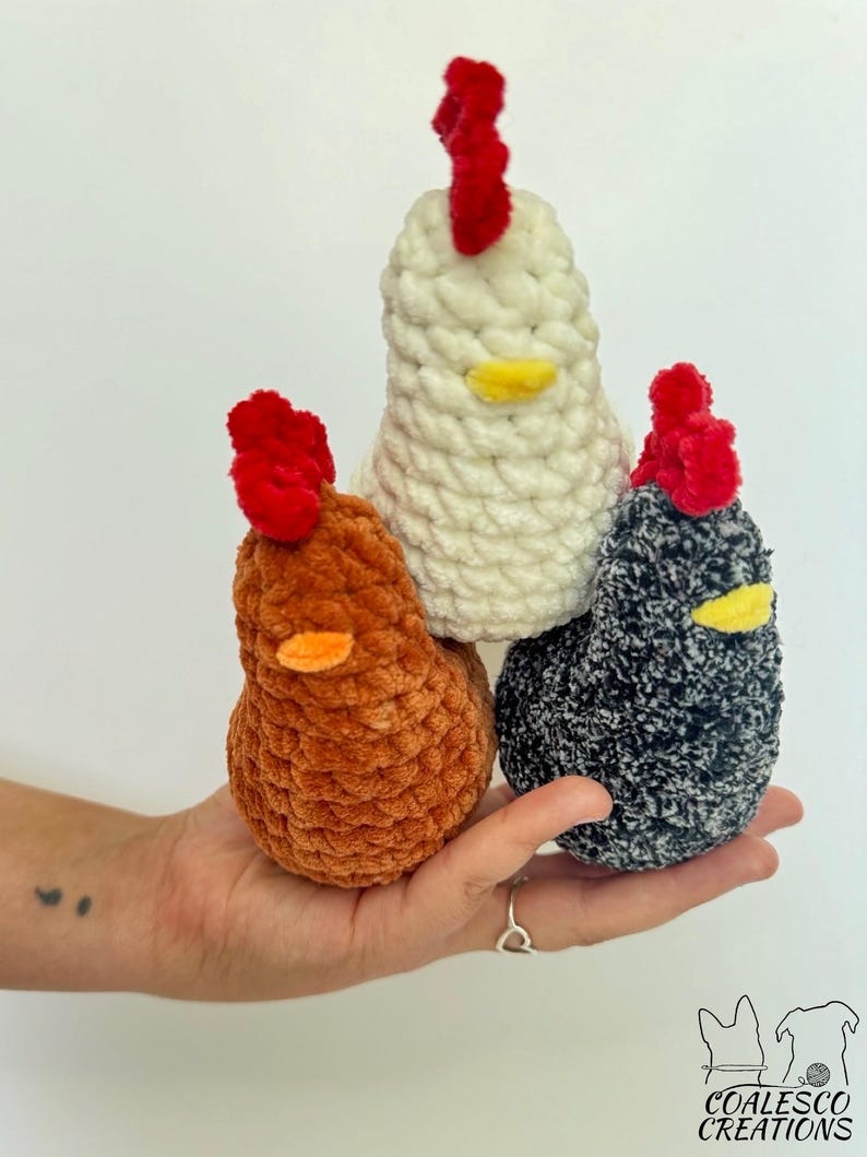Chicken Plushie (small) - Etsy