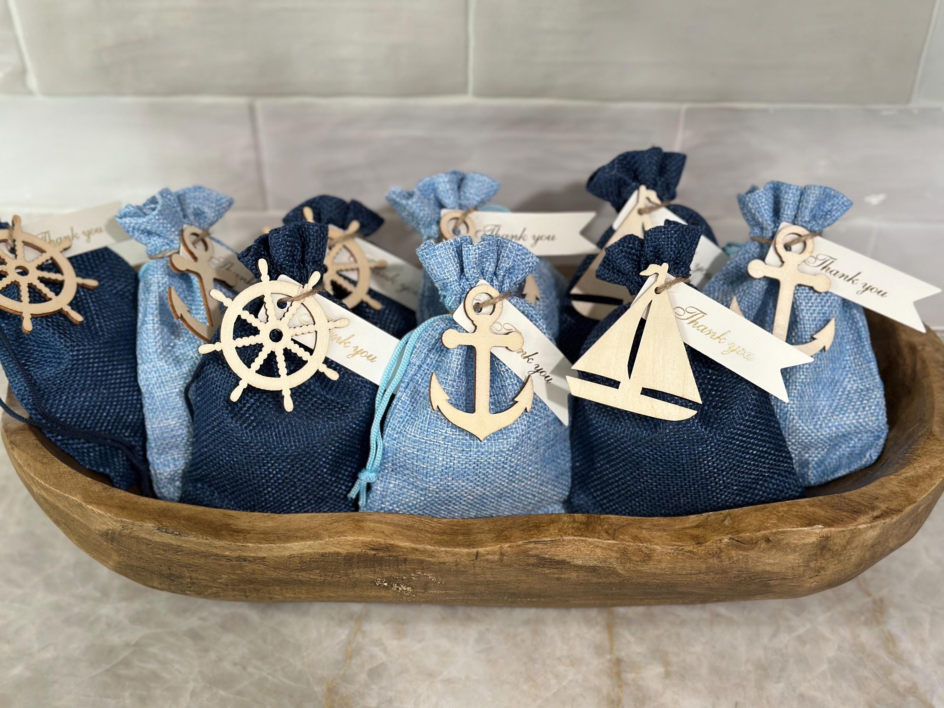 Nautical Party Favor Bags | Prefilled 4x6 Blue Favor Bags for Nautical ...