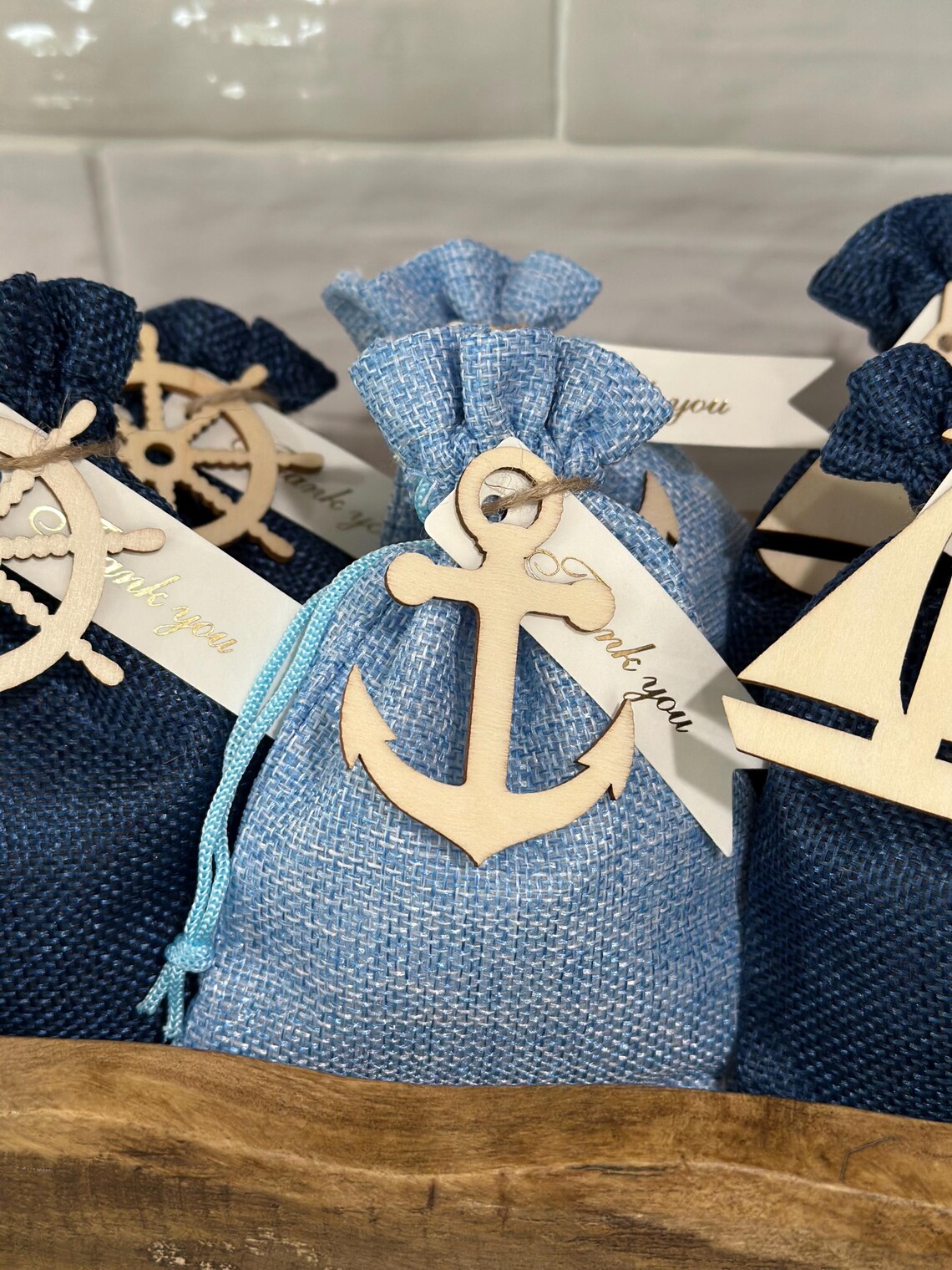 Nautical Party Favor Bags | Prefilled 4x6 Blue Favor Bags for Nautical ...
