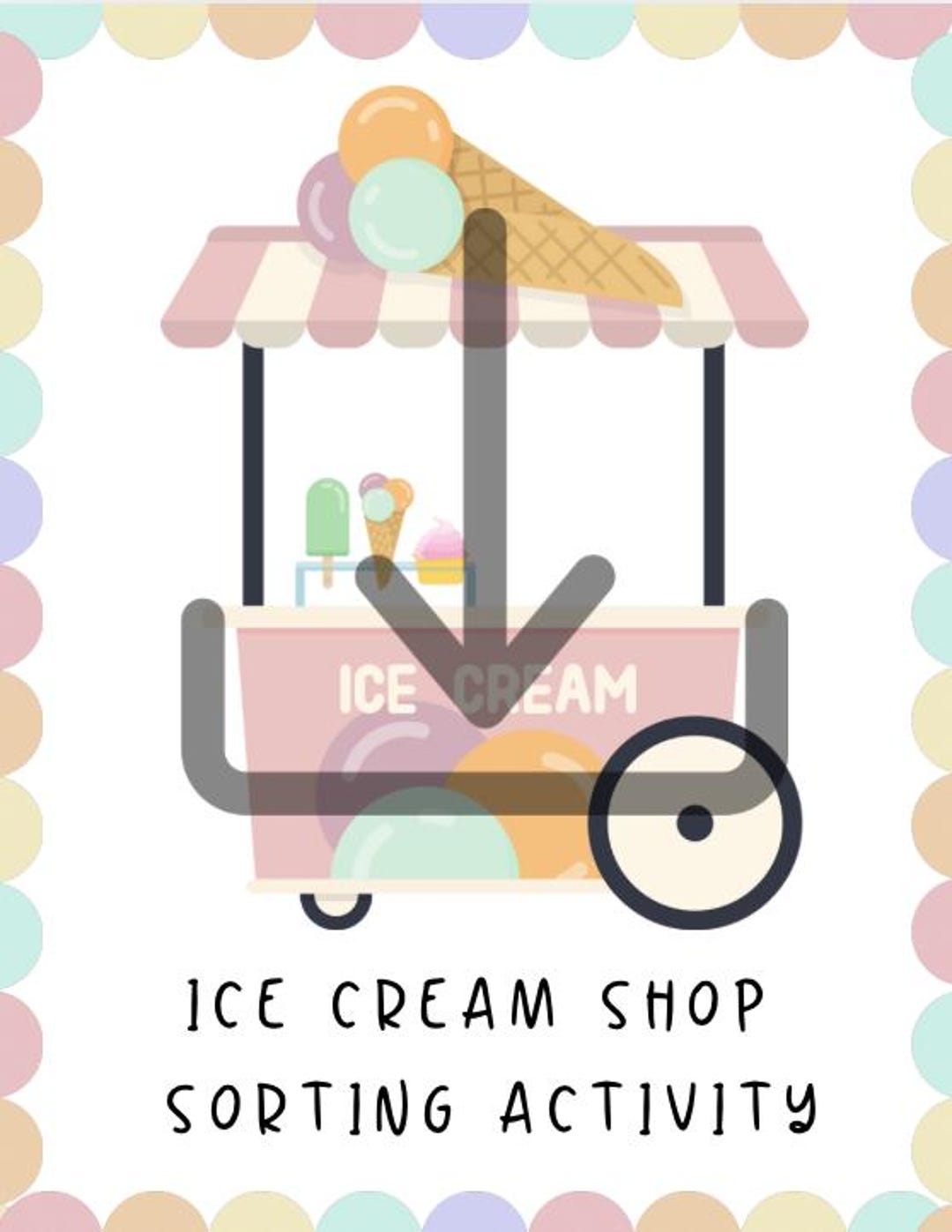Ice Cream Shop Sorting Folder Activity - Etsy