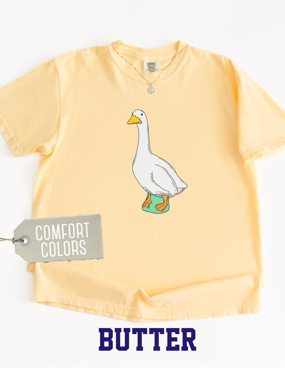 Cottagecore Goose Shirt Butter Yellow Cottagecore Porch Goose Shirt ...
