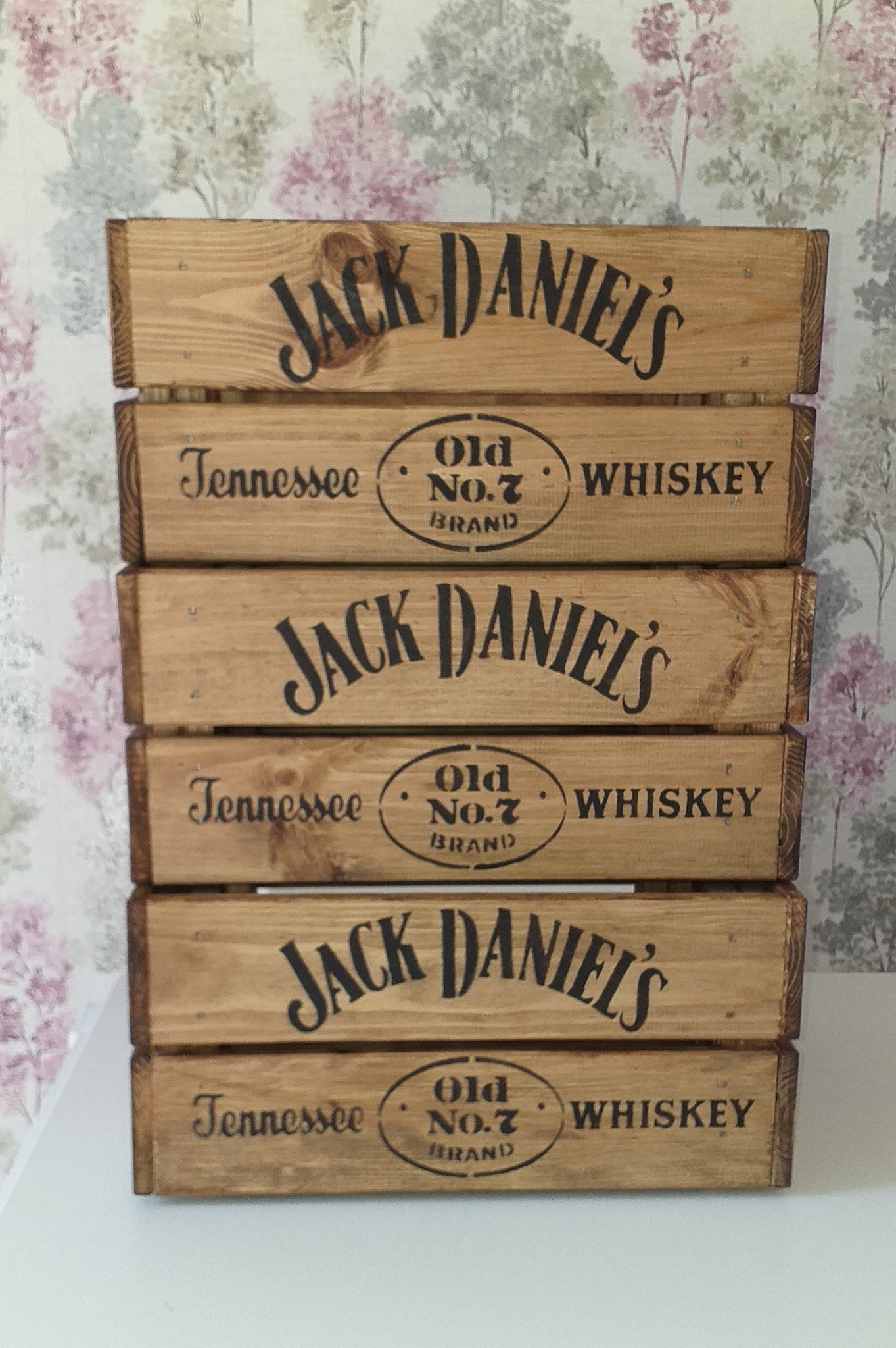 Jack Daniels Wooden Crate Hamper No.7 Tennessee Whiskey Hamper Gift ...