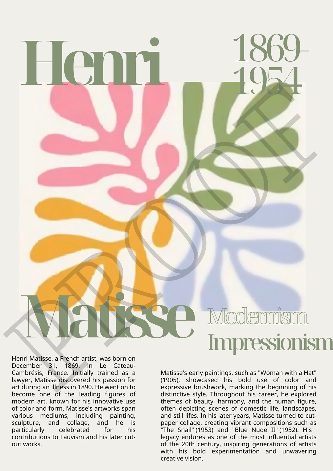 Matisse Poster Digital Download - Etsy