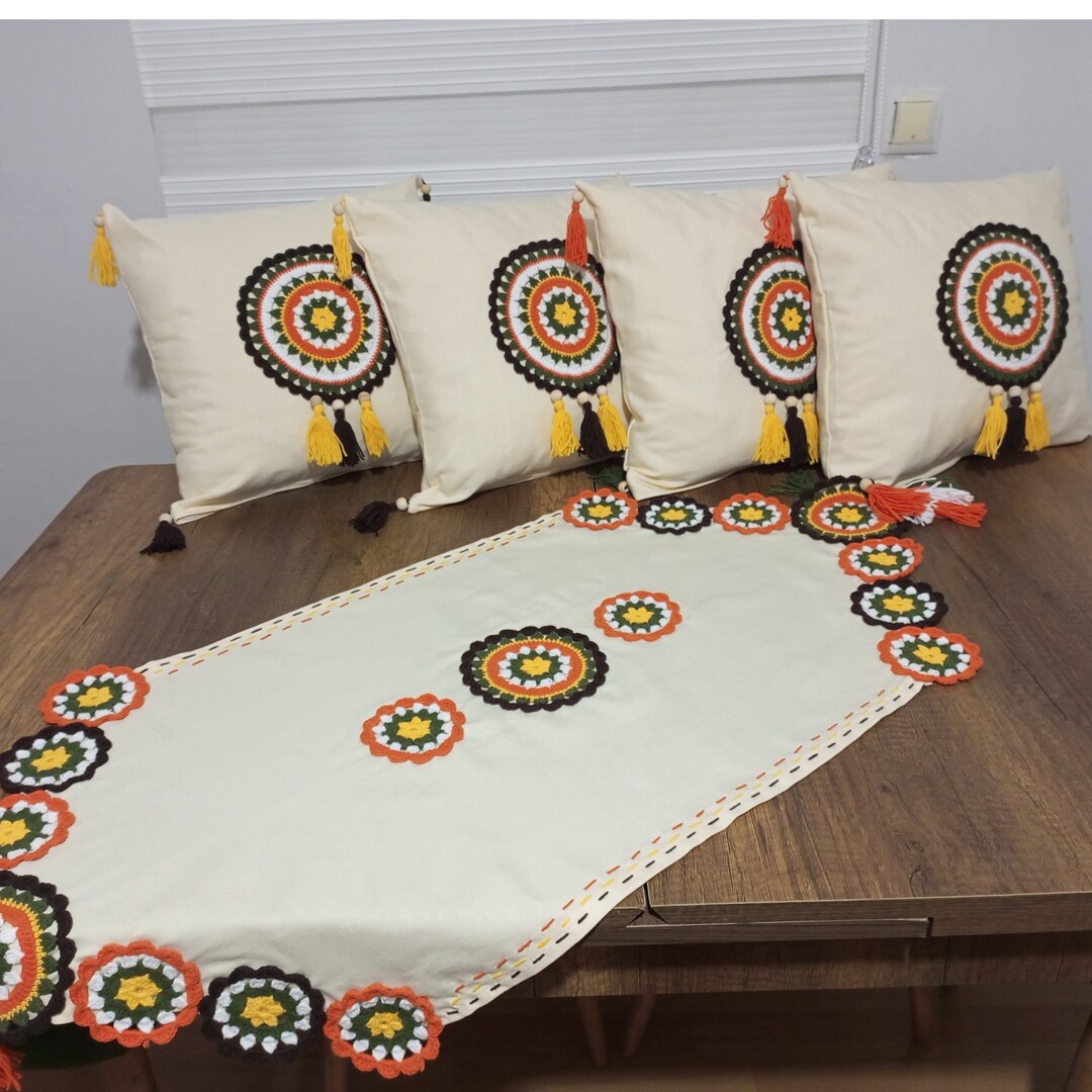 Our Handmade Motif Runner Cushion Set is a Nice Option for Mother's Day ...