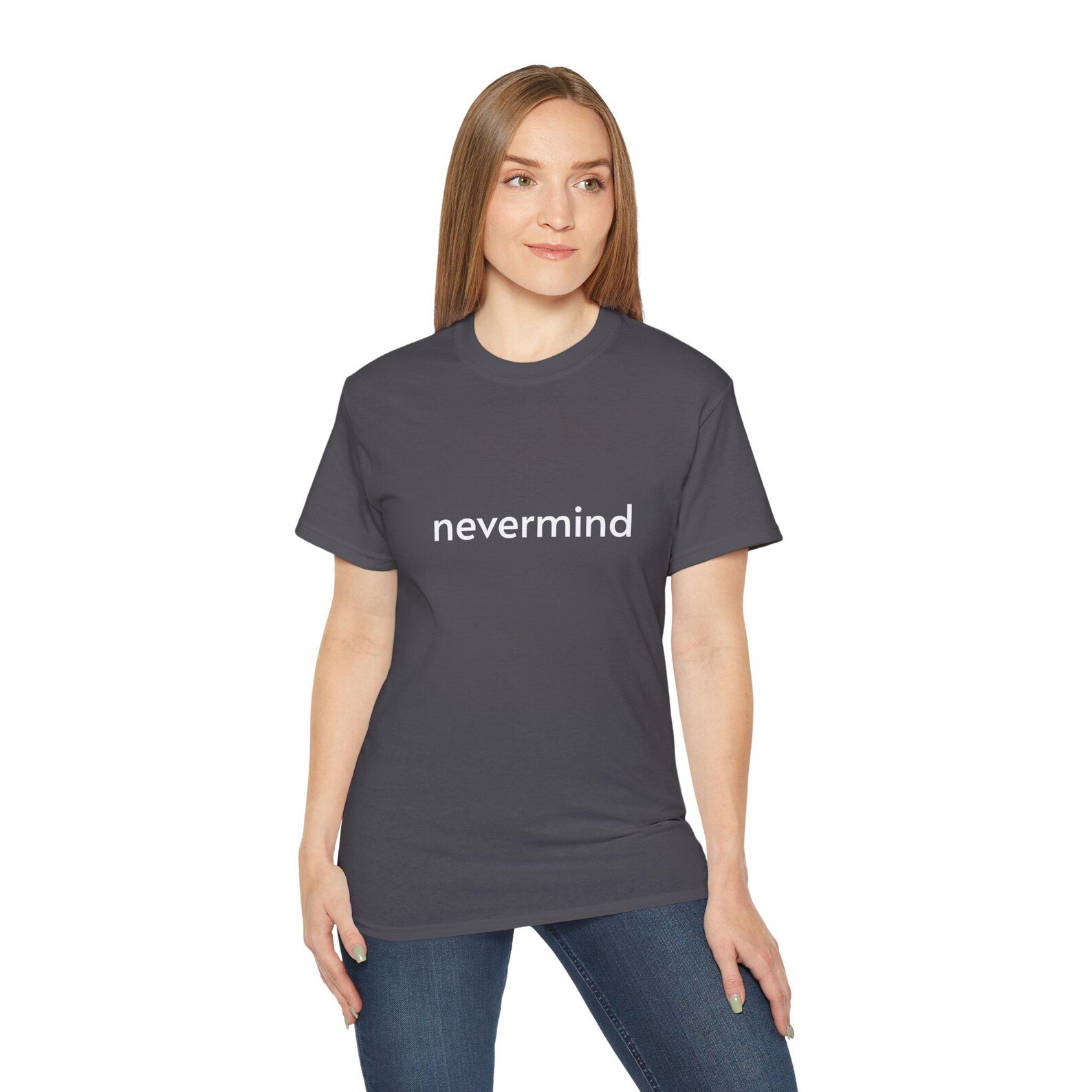 Nevermind - Minimalist Single Word T-shirt - Etsy