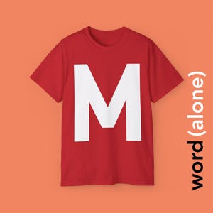 M - Bold Single Letter T-shirt Celebrating the Letter "m" - Etsy