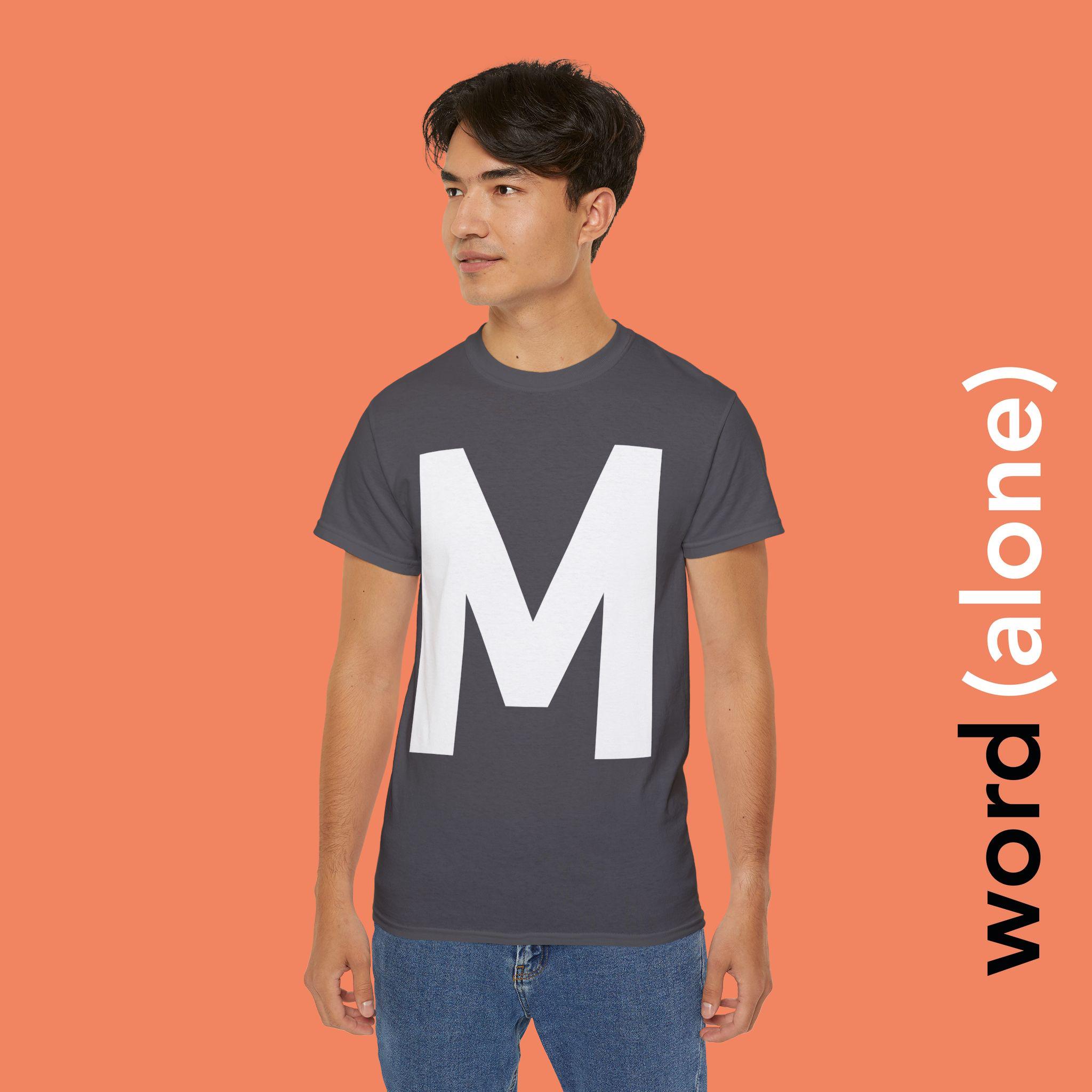 M - Bold Single Letter T-shirt Celebrating the Letter "m" - Etsy
