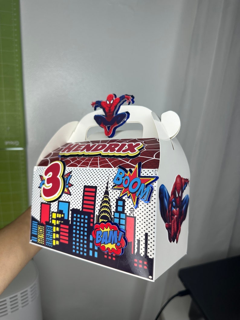 Spider-man favor Boxes treats Boxes - Etsy