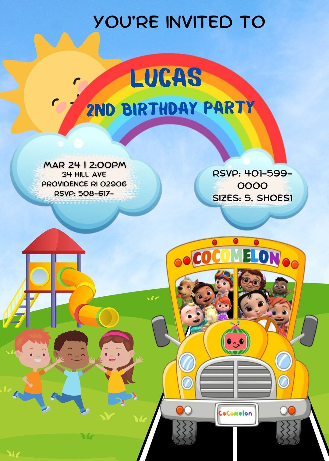 Coco Melón Invitations Template - Etsy
