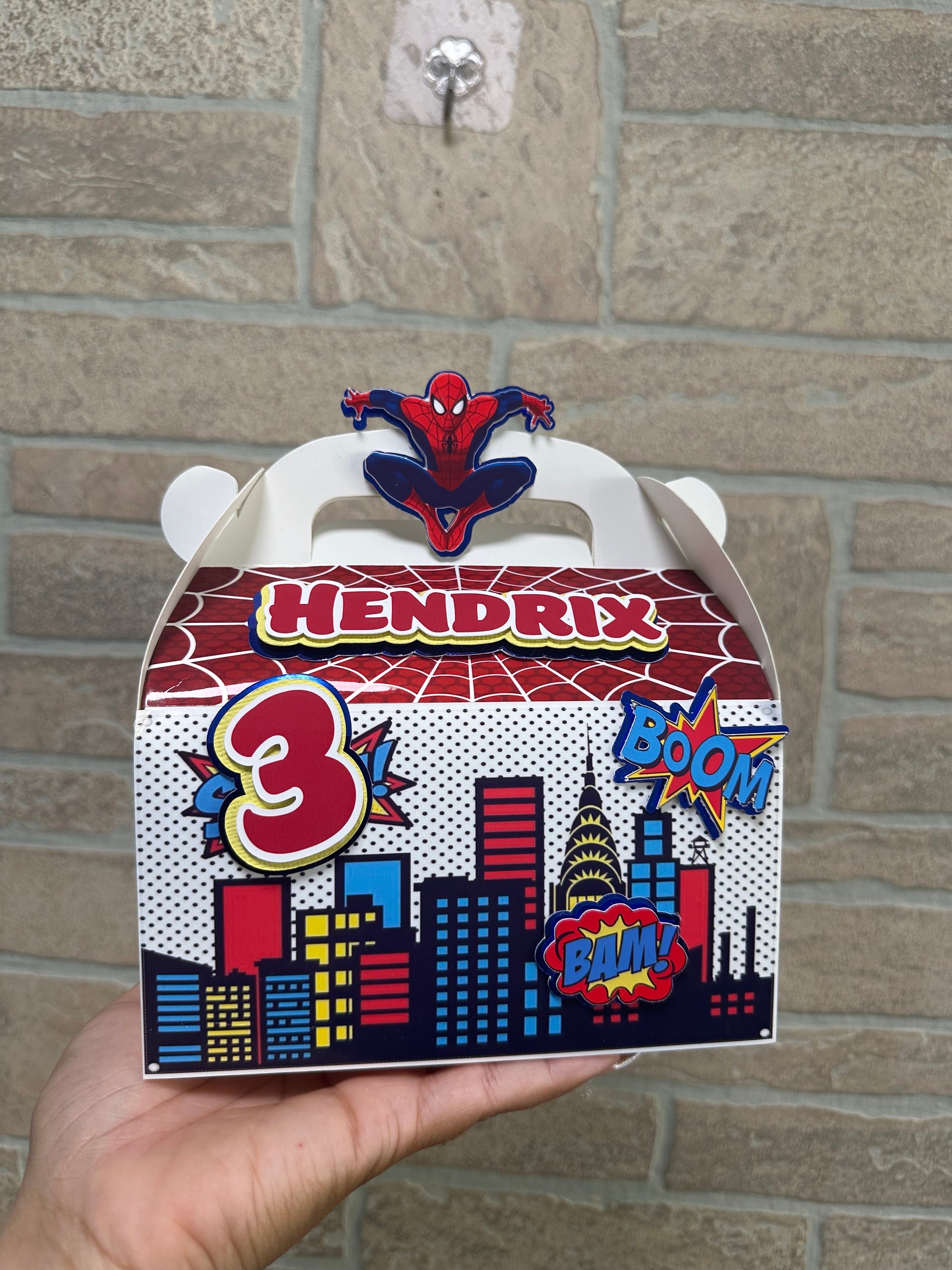 Spider-man favor Boxes treats Boxes - Etsy
