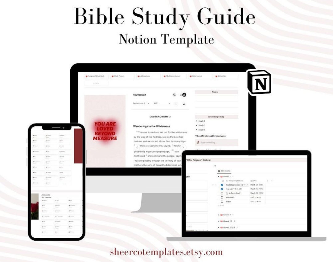 Bible Study Notion Template - Etsy